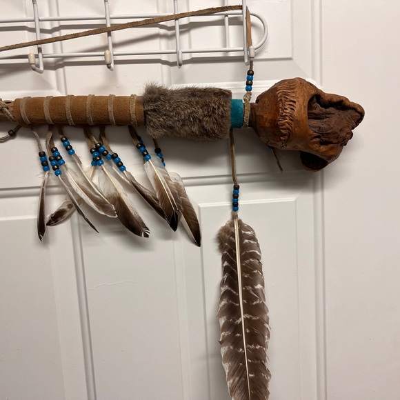 Other | Native American Decorative Feather And Bead Stick | Poshmark